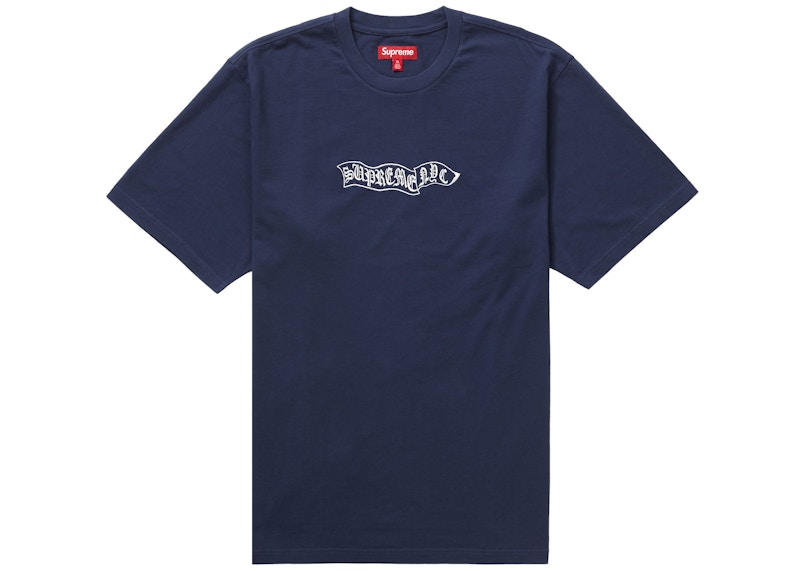 Supreme Banner S/S Top Dark Royal Men's - FW23 - US