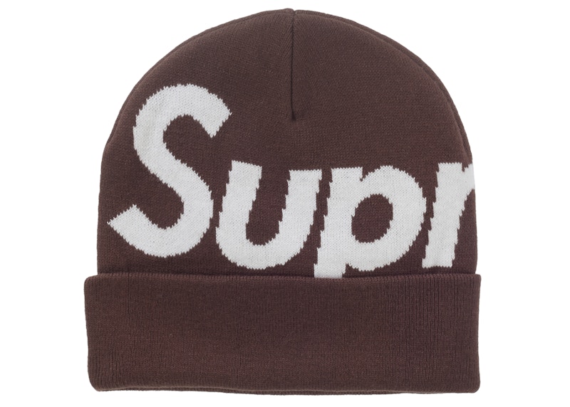 Supreme Big Logo Beanie (FW25) Brown - FW25 - US
