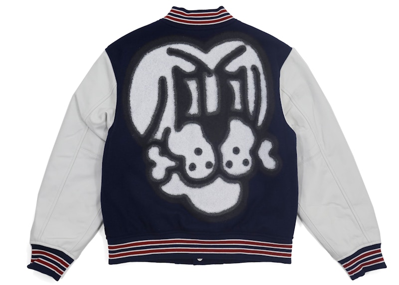 Supreme Bone Varsity Jacket Navy Men's - FW18 - US