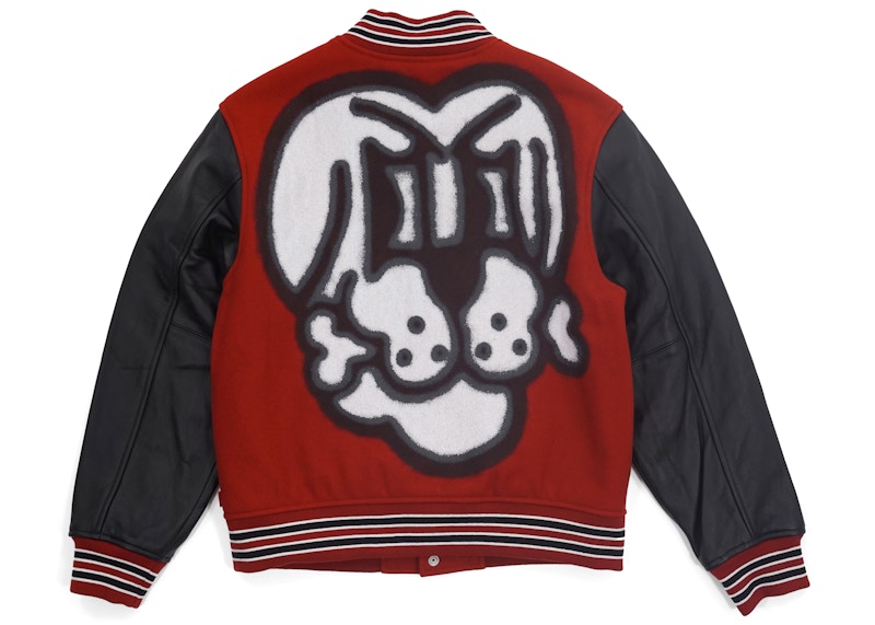Supreme Bone Varsity Jacket Red Men's - FW18 - US