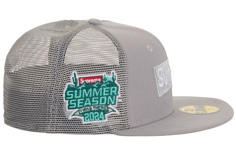 Supreme Box Logo Mesh Back New Era Cap SS24 Gray - SS24 - US