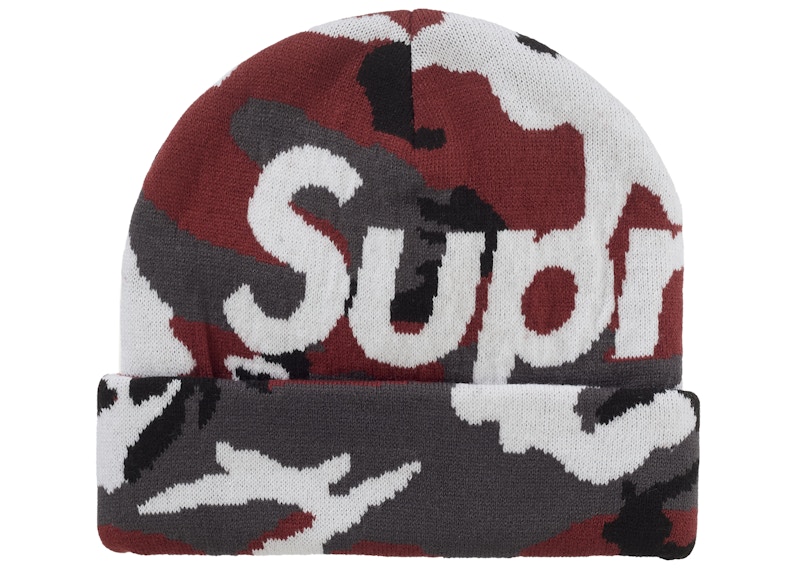 Supreme Camo Big Logo Beanie Red Camo - FW25 - US