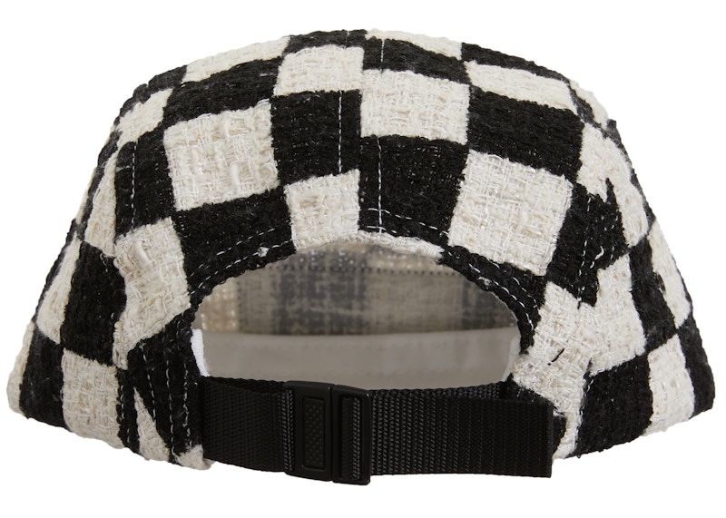 Supreme Checkerboard Boucle Camp Cap Black - SS19 - US