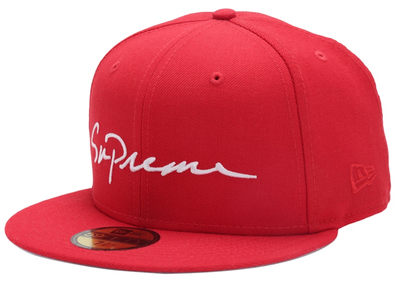 Supreme Classic Script New Era Cap Red Men's - FW18 - US