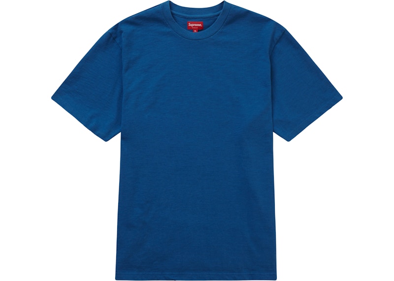Supreme Contrast Appliqué S/S Top Light Blue Men's - FW22 - US
