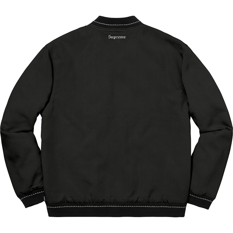 Supreme Diamond Rayon Bomber Black Men's - FW18 - US
