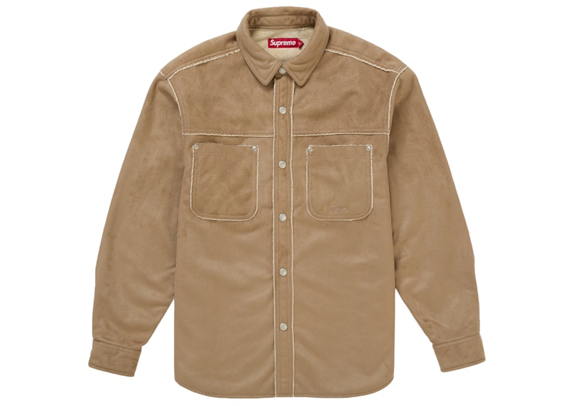 Supreme Faux Suede Snap Shirt Tan メンズ - FW25 - JP