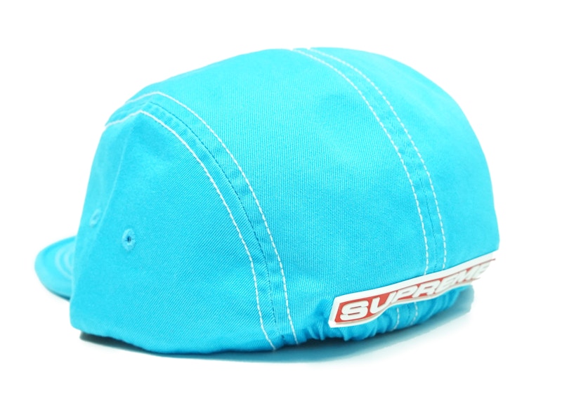 Supreme Fitted Rear Patch Camp Cap Neon Blue - FW18