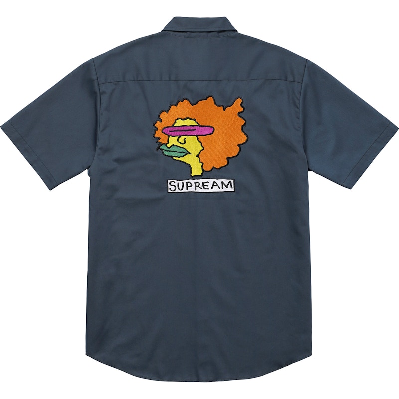 Supreme Gonz Ramm Work Shirt Navy Men's - FW17 - US