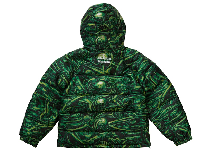 Supreme H.R. Giger Jacquard Down Puffer Jacket Green Men's - FW23 - US