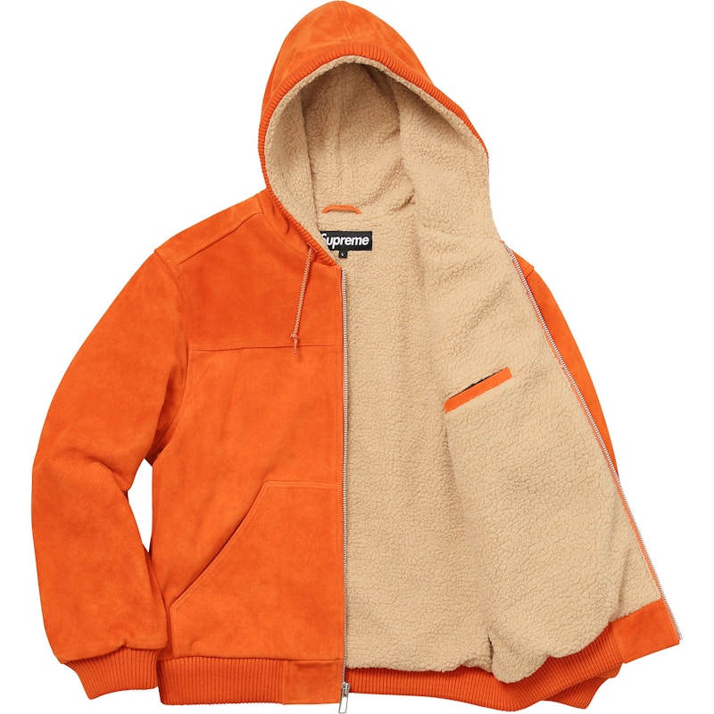 Supreme Hooded Suede Work Jacket Orange - FW17