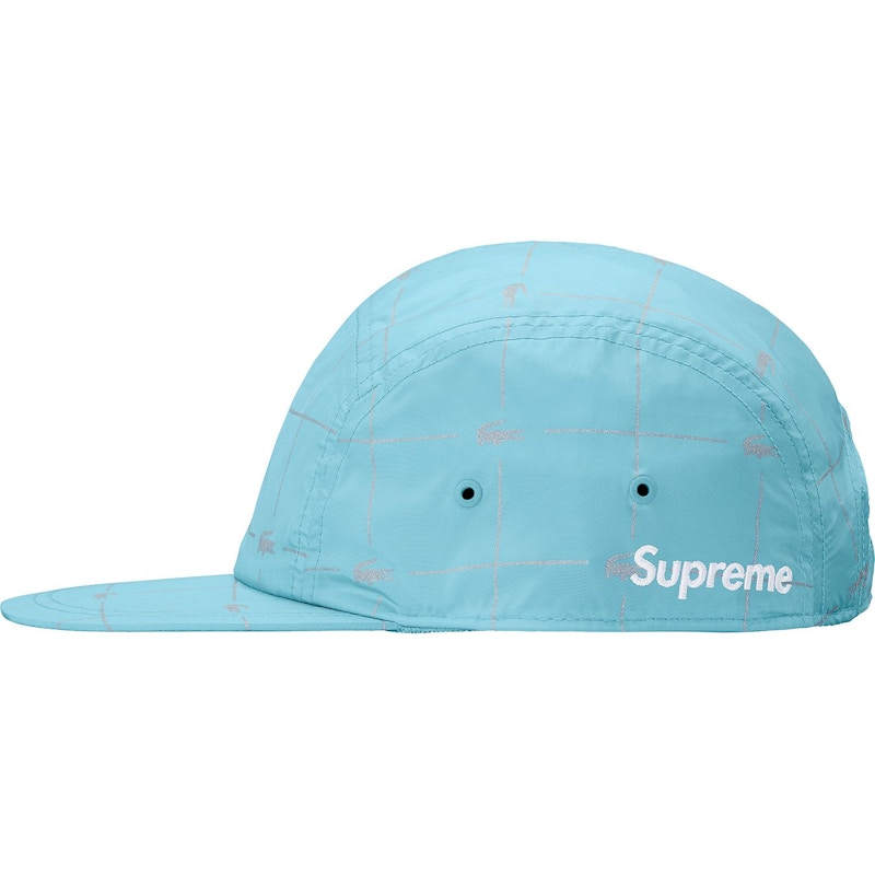 Supreme LACOSTE Reflective Grid Nylon Camp Cap Blue - SS18 - US