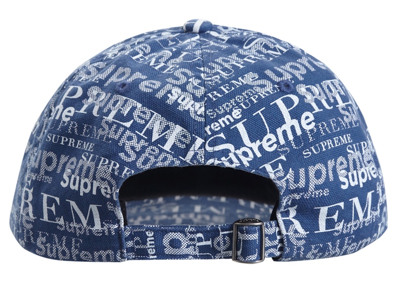 Supreme Logo Pattern 6-Panel Light Navy - FW20 - US