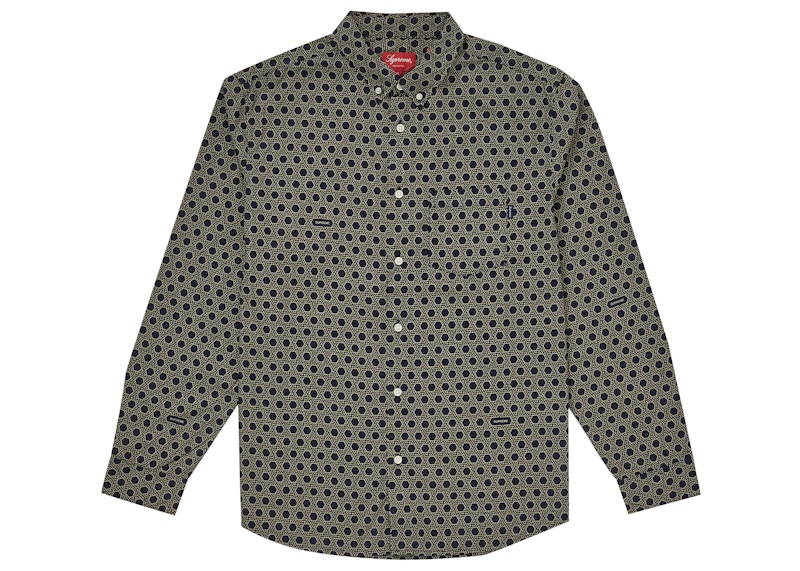 Supreme Monogram Shirt Navy Men's - FW19 - US