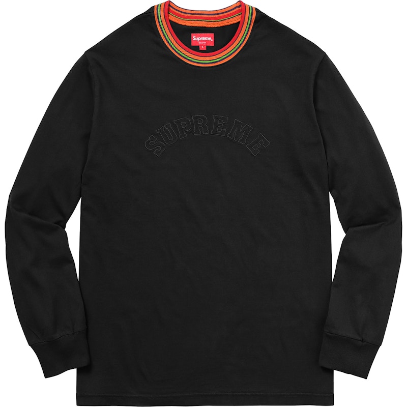 Supreme Multicolor Striped Rib L/S Top Black Men's - FW17 - US