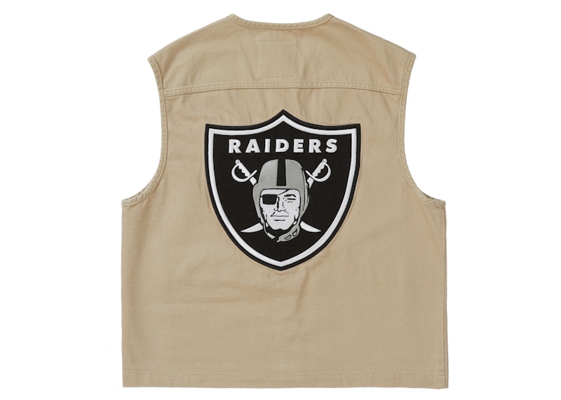 Supreme NFL x Raiders x '47 Denim Vest Khaki - SS19
