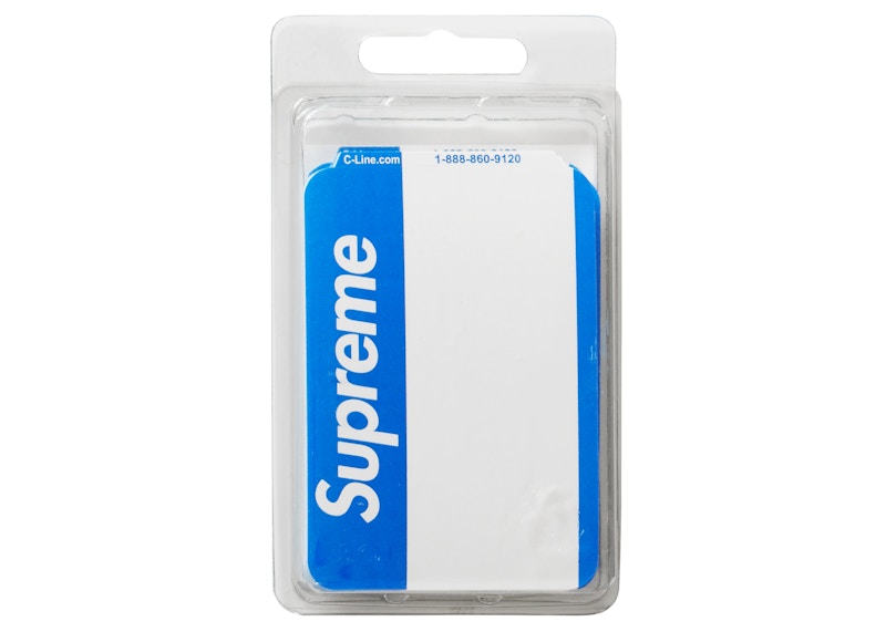 Supreme Name Badge Stickers (Pack of 100) Blue - FW20 - US