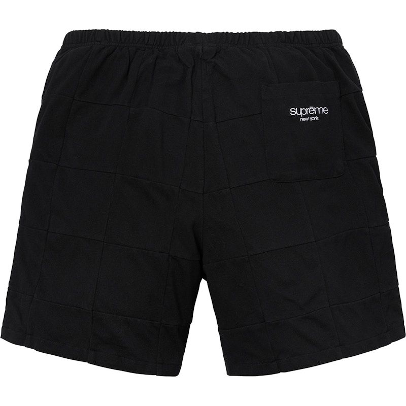 Supreme Patchwork Pique Short Black Men's - FW18 - US