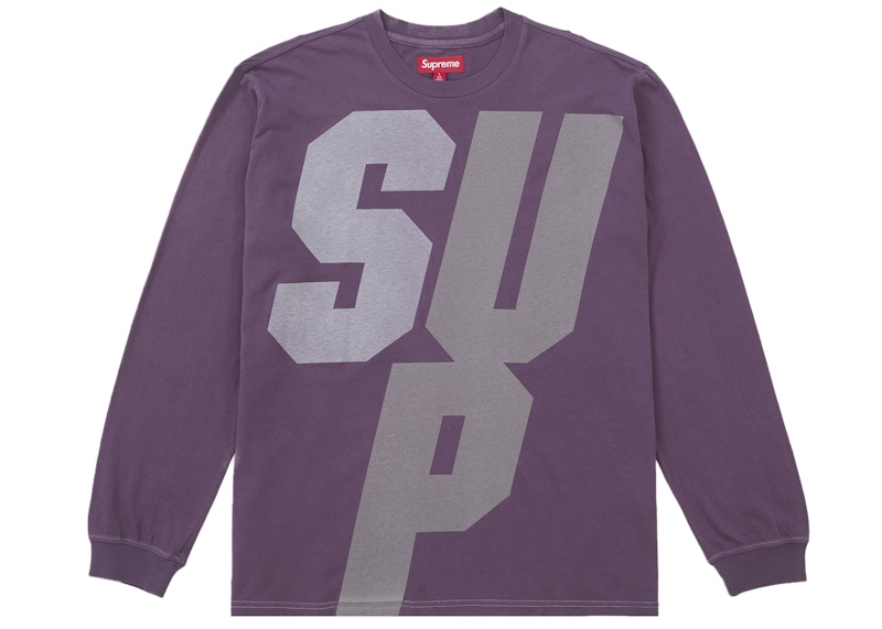 Supreme Reflective L/S Top Purple Men's - FW25 - US