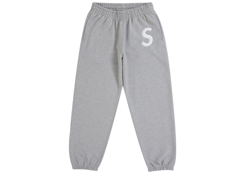 Supreme S Logo Sweatpant (FW25) Heather Grey Men's - FW25 - US