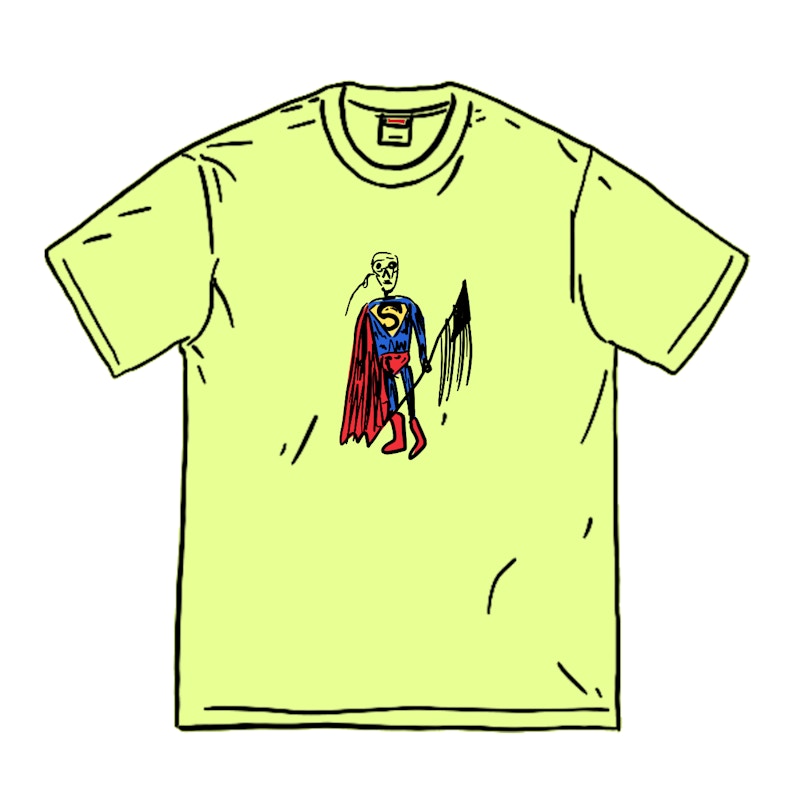 Supreme Skeleton Tee Bright Yellow - SS21