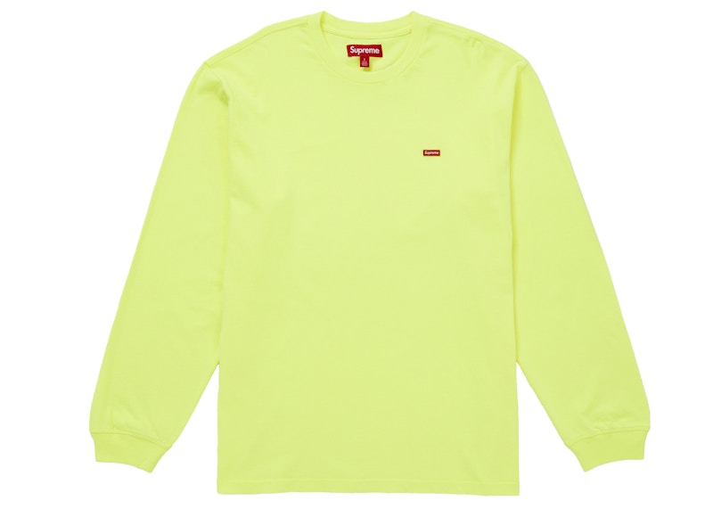 Supreme Small Box L/S Tee (FW25) Fluorescent Yellow Men's - FW25 - US