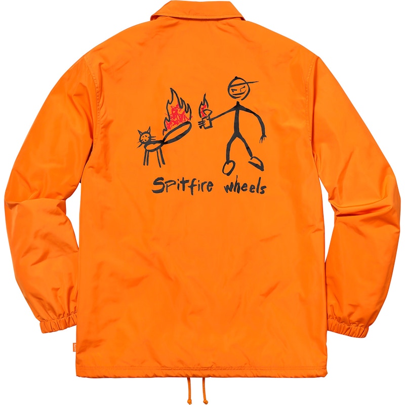 Supreme Spitfire Coaches Jacket Bright Orange Men's - SS18 - US