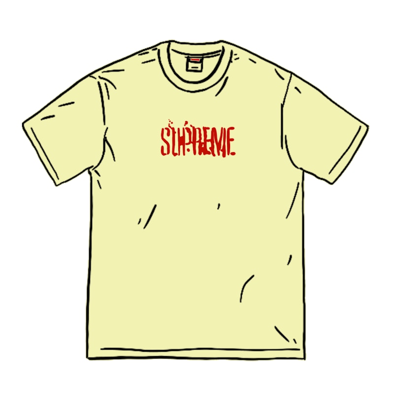 Supreme Splatter S/S Top Pale Yellow Men's - SS21 - US