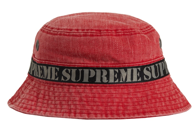 Supreme Stencil Webbing Boonie Red - SS23 - US