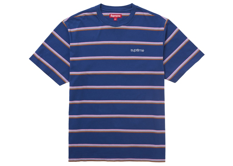 Supreme Stripe S/S Top (FW24) Blue Men's - FW24 - US