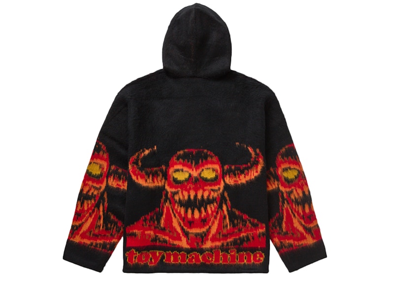 Supreme Toy Machine Zip Up Hooded Sweater Black Men's - SS24 - US