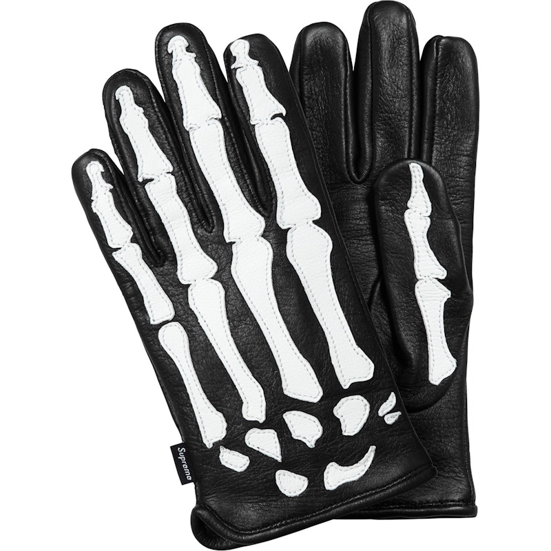 Supreme Vanson Leather X-Ray Gloves Black - FW17