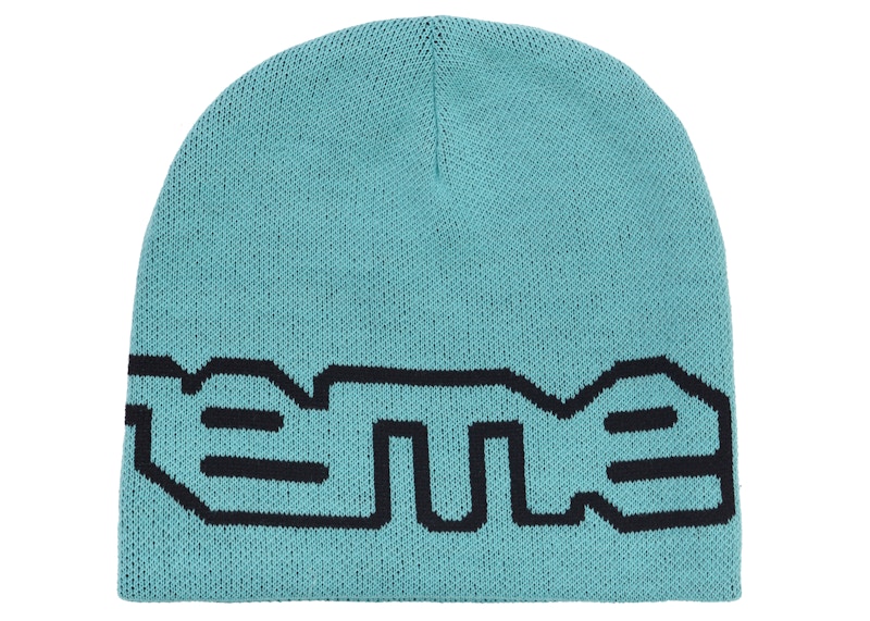 Supreme Wrap Logo Beanie Turquoise - FW21 - US
