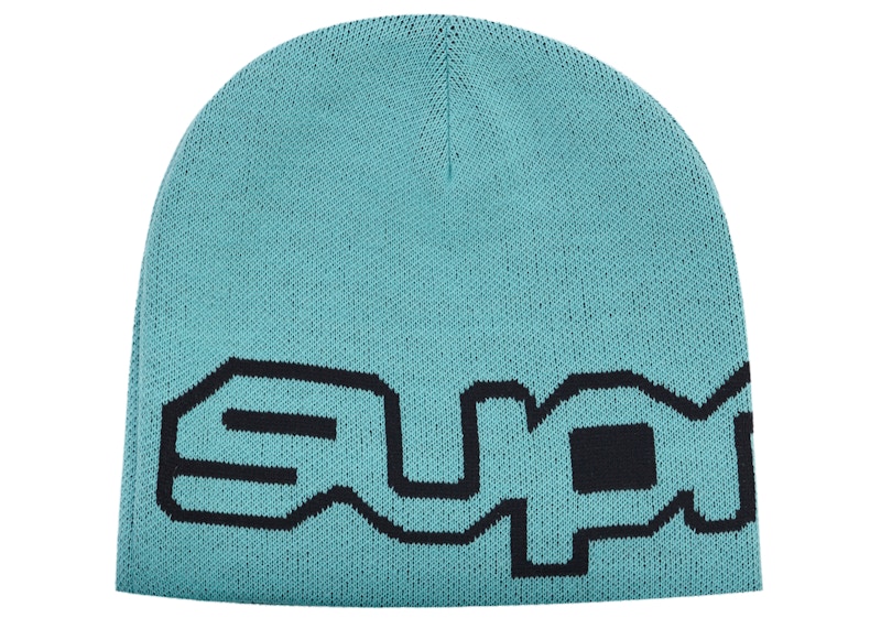 Supreme Wrap Logo Beanie Turquoise - FW21 - US