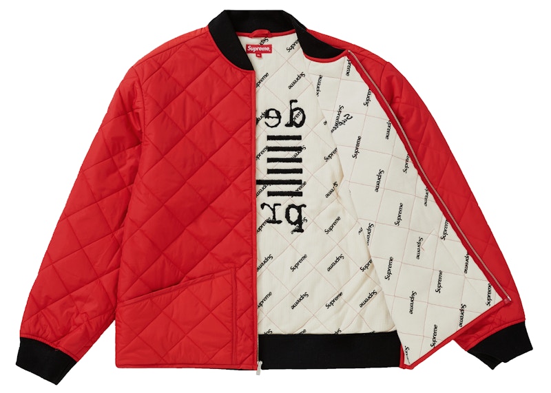 Supreme dead prez Quilted Work Jacket Red Men's - FW19 - US