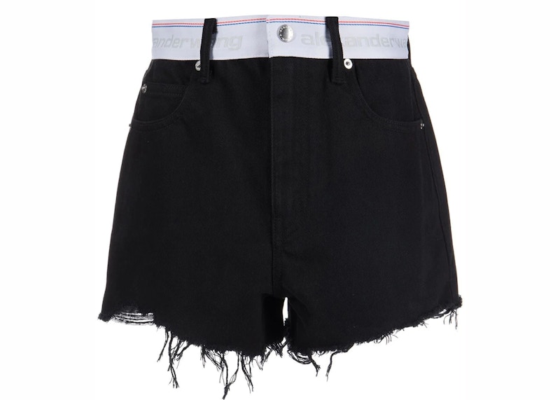T by Alexander Wang Logo Webbing High Rise Bite Short Black - SS23 - US