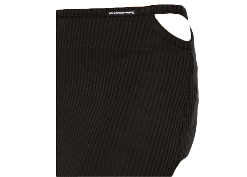 T by Alexander Wang Skinny Woven Label G String Floor Length Skirt ...