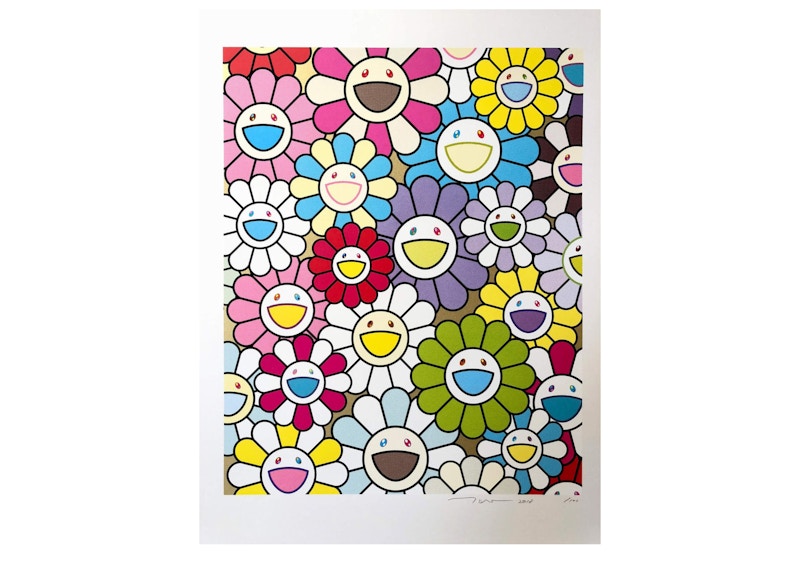 Takashi Murakami A Little Flower Painting: Yellow, White and Purple ...
