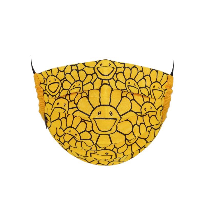 Takashi Murakami Flower Pattern Face Mask Bright Yellow/Black - SS20 - US