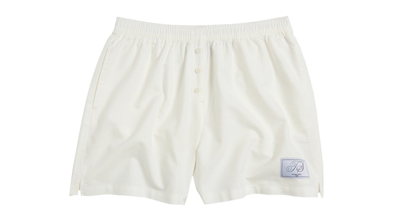 Taylor Swift TS Crest White Oxford Shorts White - SS25 - US