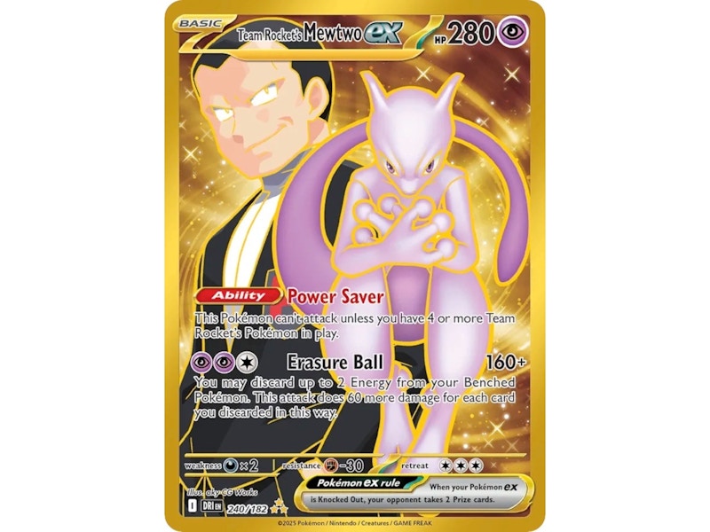 Team Rocket's Mewtwo ex 2025 Pokémon Scarlet & Violet Destined Rivals ...