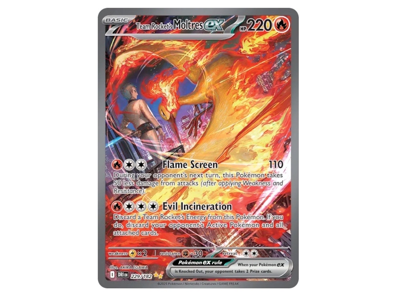 Team Rocket's Moltres ex 2025 Pokémon Scarlet & Violet Destined Rivals ...