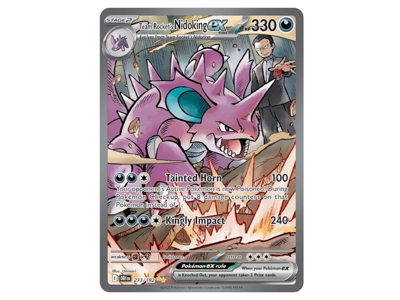 Team Rocket's Nidoking ex 2025 Pokémon Scarlet & Violet Destined Rivals ...