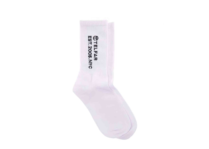 Telfar EST. 2005 Logo Socks White - SS22 - US