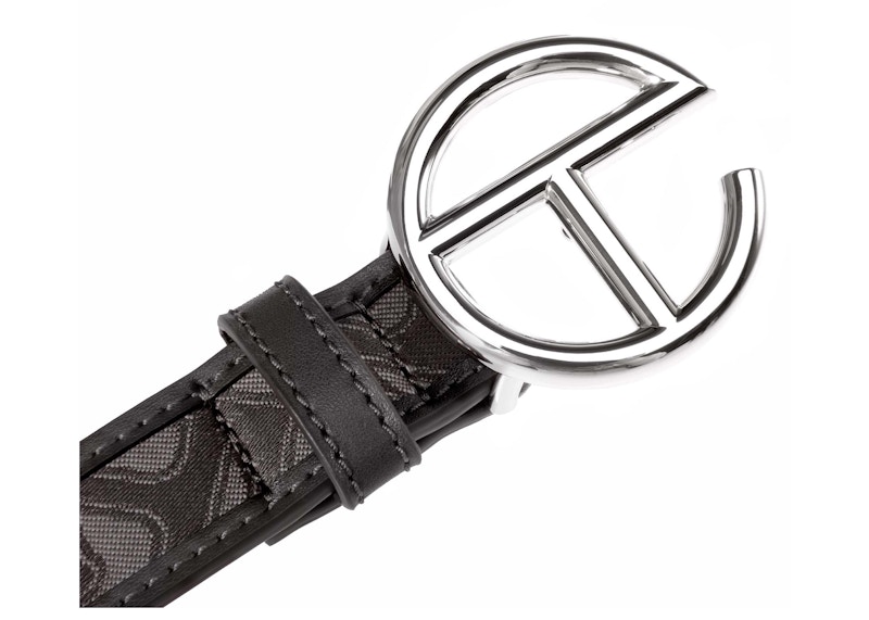 Telfar Jacquard Logo Belt Black Monogram in Polyester with Silver-tone - US