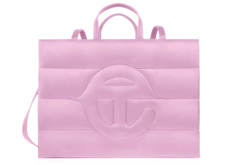 Telfar Large Puff Shopper Bubblegum in Nylon with Silver-tone - US