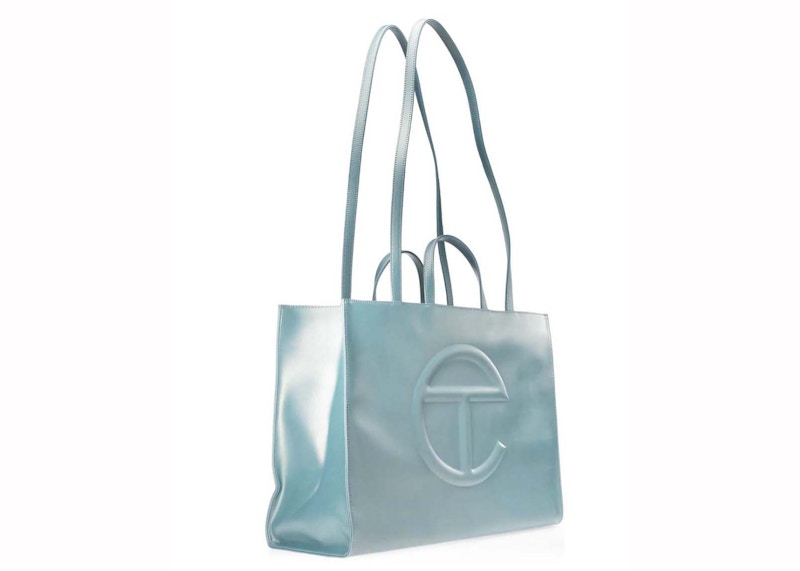 Telfar Large Shopping Bag Blue Ray in Polyurethane/Polyester with ...