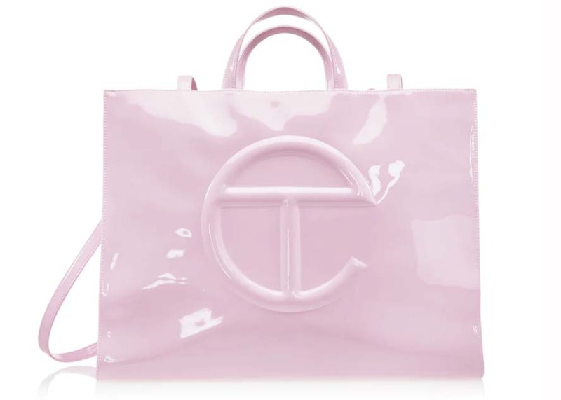 Telfar Large Shopping Bag Bubblegum Patent in Polyurethane/Polyester ...