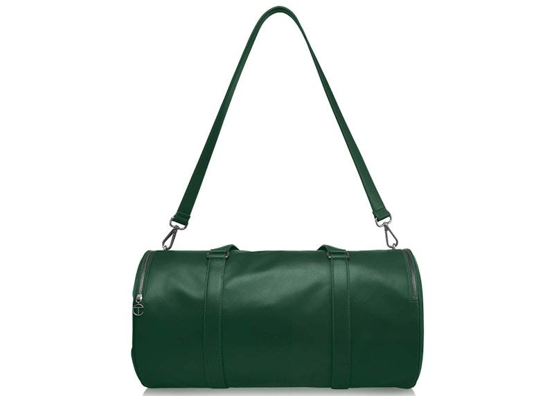 Telfar Large Duffle Dark Olive in Polyurethane/Polyester with Silver ...