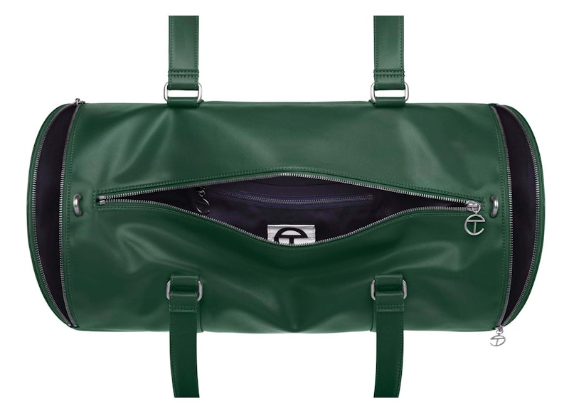 Telfar Large Duffle Dark Olive in Polyurethane/Polyester with Silver ...